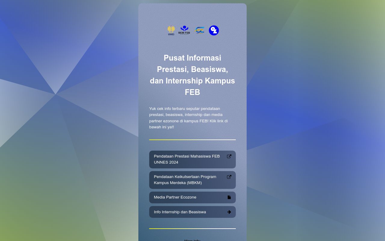 PUSAT INFO PRESTASI FEB